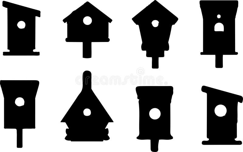 Nesting Box Silhouette, Nesting Box Silhouette Set, Stock Illustration ...