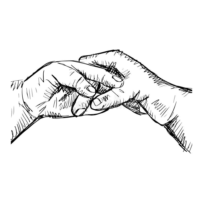 Baby Hand. Human Hands Sketch Drawing Illustration Stock Illustration ...