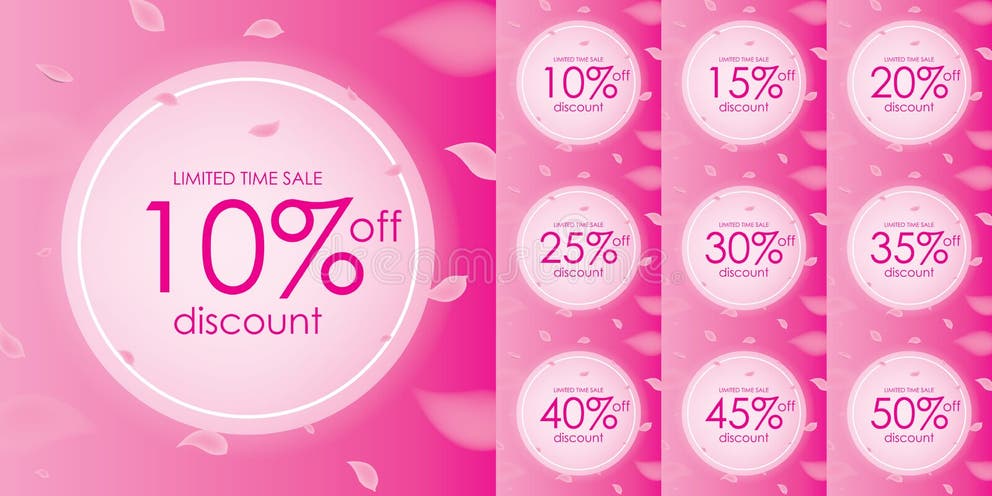 Pink Limited Time Sale Sign, Special Offer, Coupons, and Off Discount ...