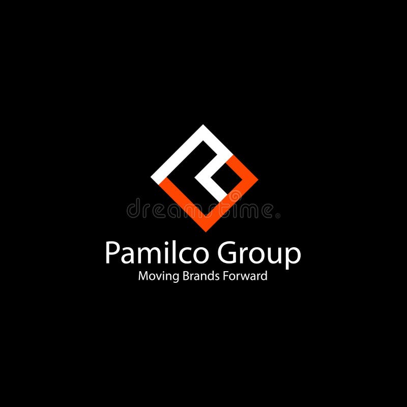 Letter G and P Monogram Square Shape Logo Orange Stock Illustration ...