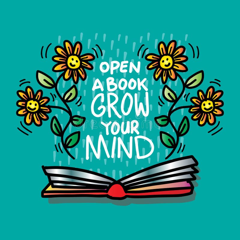 Open Your Mind before Your Mouth, Hand Lettering. Stock Illustration ...