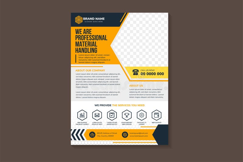 We are Professional Material Handling Flyer Design Stock Vector ...