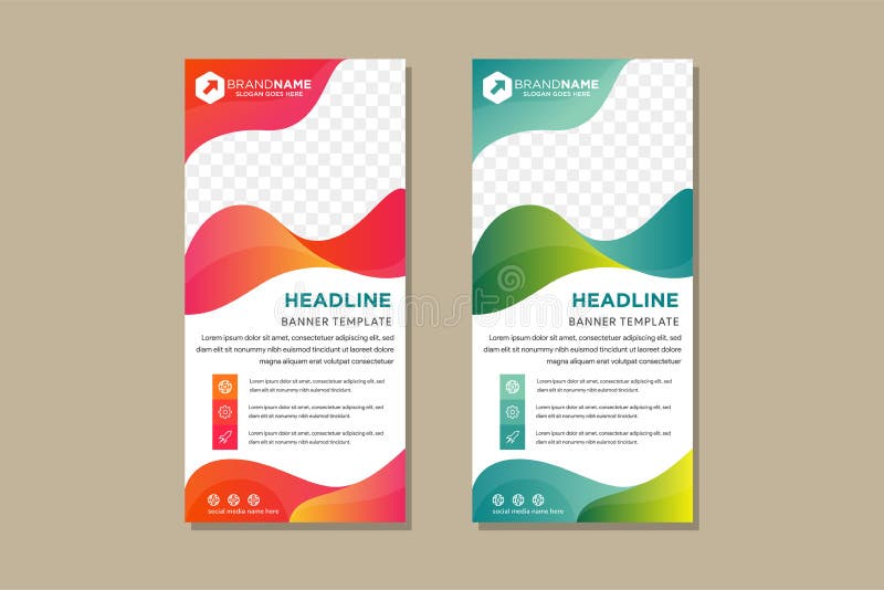 Universal Standing Banner for Conference, Promotion Banner Vector Stock ...
