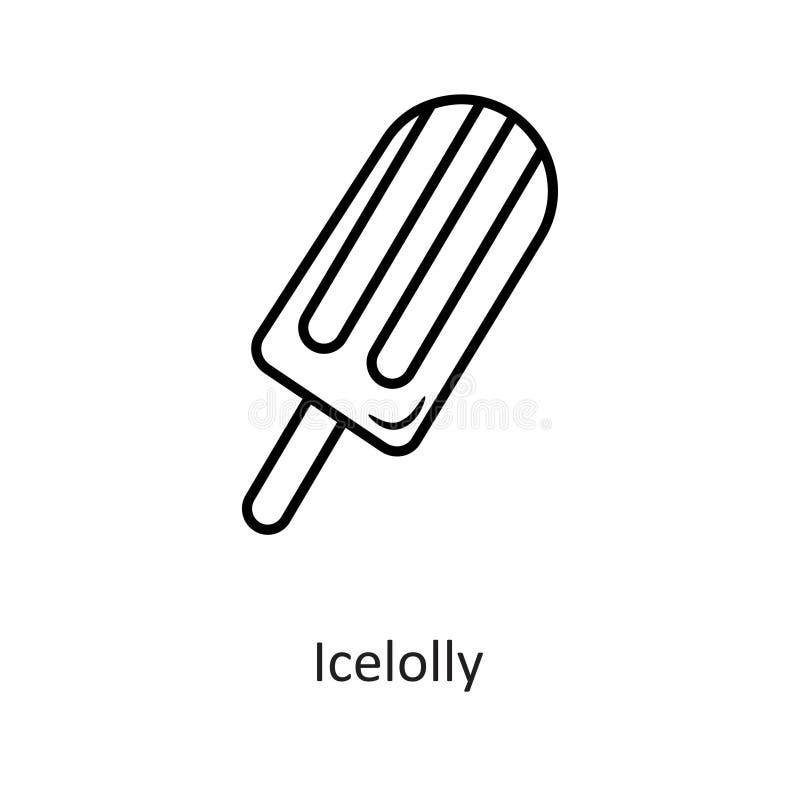 Icelolly Vector Outline Icon Design Illustration. Holiday Symbol on ...