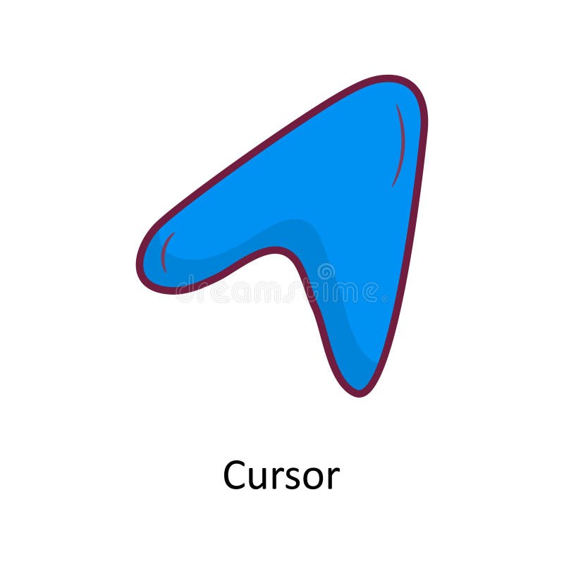 Cursor Solid Fill Outline Icon Design Illustration. Media Control ...