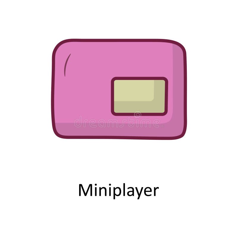 Mini Player Fill Outline Icon Design Illustration. Media Control Symbol ...