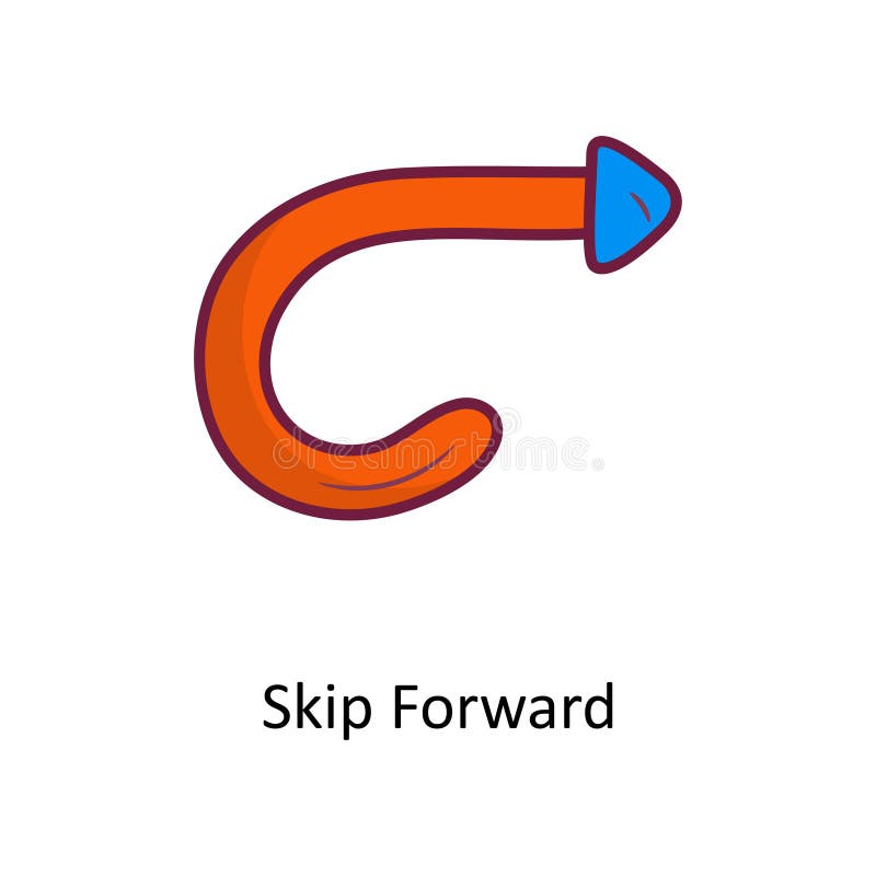 Skip Forward Solid Fill Outline Icon Design Illustration. Media Control ...