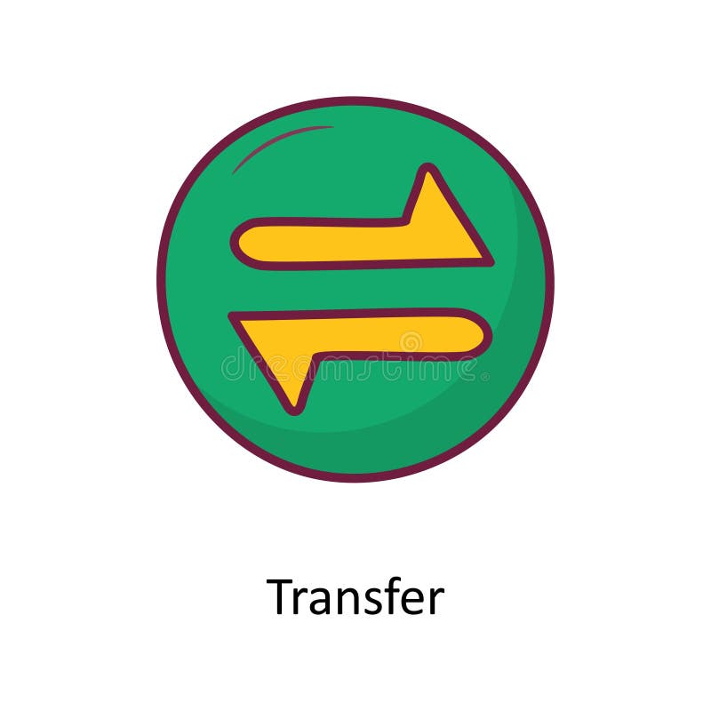Transfer Solid Fill Outline Icon Design Illustration. Media Control ...