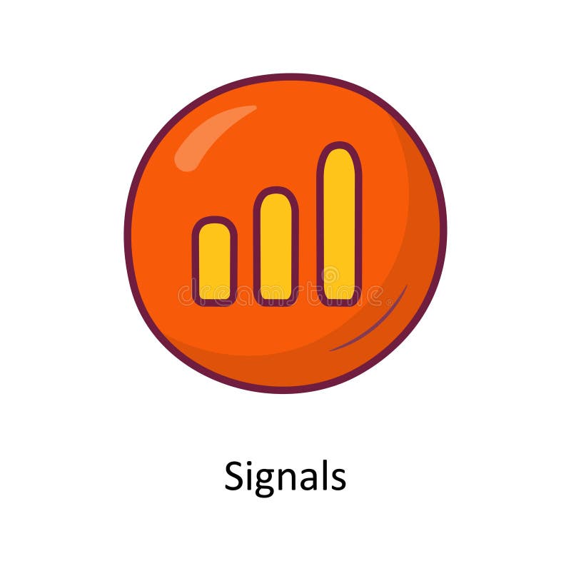 Signals Solid Fill Outline Icon Design Illustration. Media Control ...