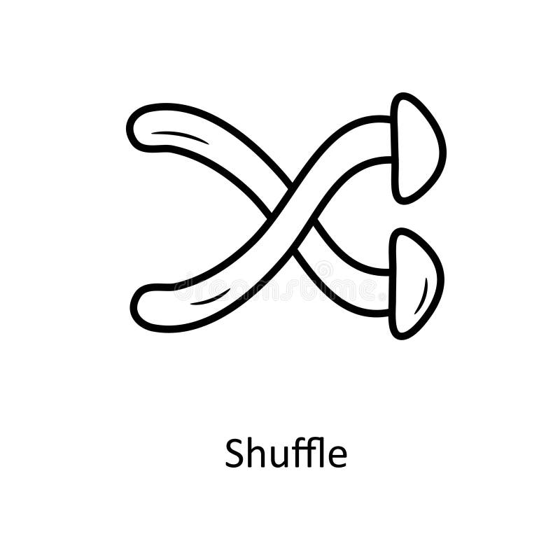 Shuffle Solid Fill Outline Icon Design Illustration. Media Control ...