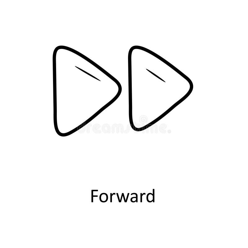 Skip Forward Solid Fill Outline Icon Design Illustration. Media Control ...