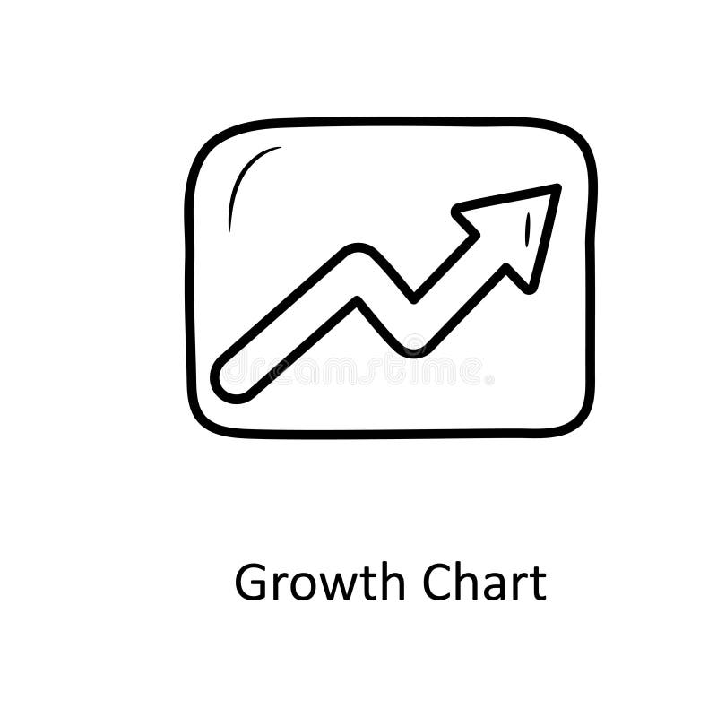 Growth Chart Solid Fill Outline Icon Design Illustration. Media Control ...