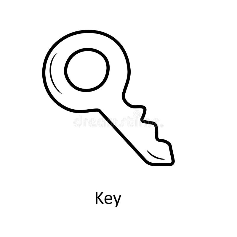 Key Solid Fill Outline Icon Design Illustration. Media Control Symbol ...