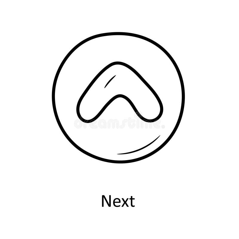 Next Solid Fill Outline Icon Design Illustration. Media Control Symbol ...