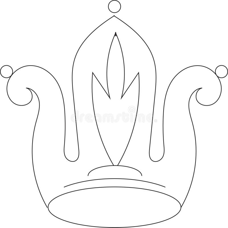 Minimal Crown Illustration Art Stock Illustration - Illustration of ...