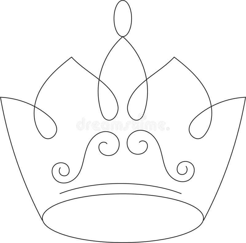 Minimal Crown Illustration Art Stock Illustration - Illustration of ...