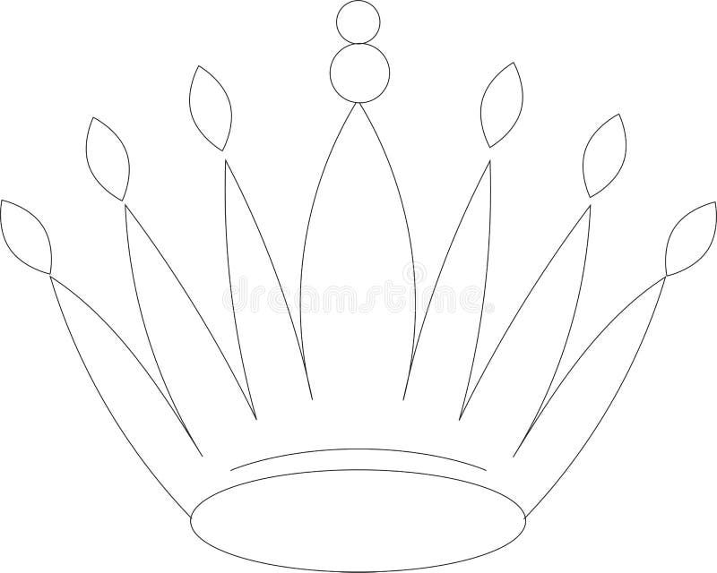 Minimal Crown Illustration Art Stock Illustration - Illustration of ...