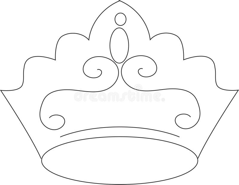 Minimal Crown Illustration Art Stock Illustration - Illustration of ...