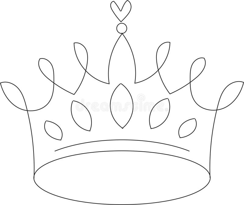 Minimal Crown Illustration Art Stock Illustration - Illustration of ...