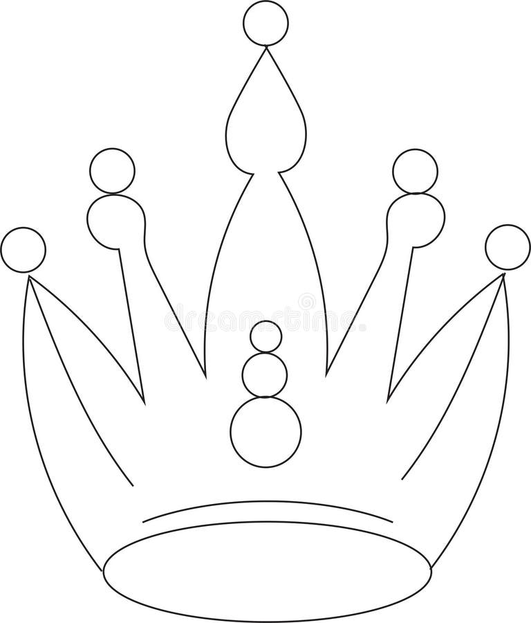 Minimal Crown Illustration Art Stock Illustration - Illustration of ...