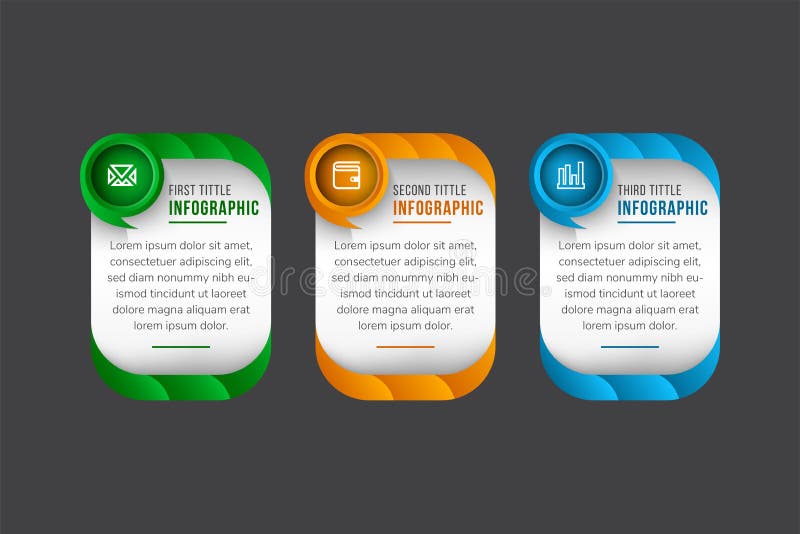 Infographic Label Design Template with Icons and 3 Options or Steps ...