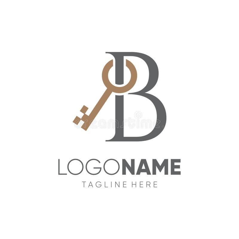 Initial Letter B Key Logo Design Vector Icon Graphic Emblem ...