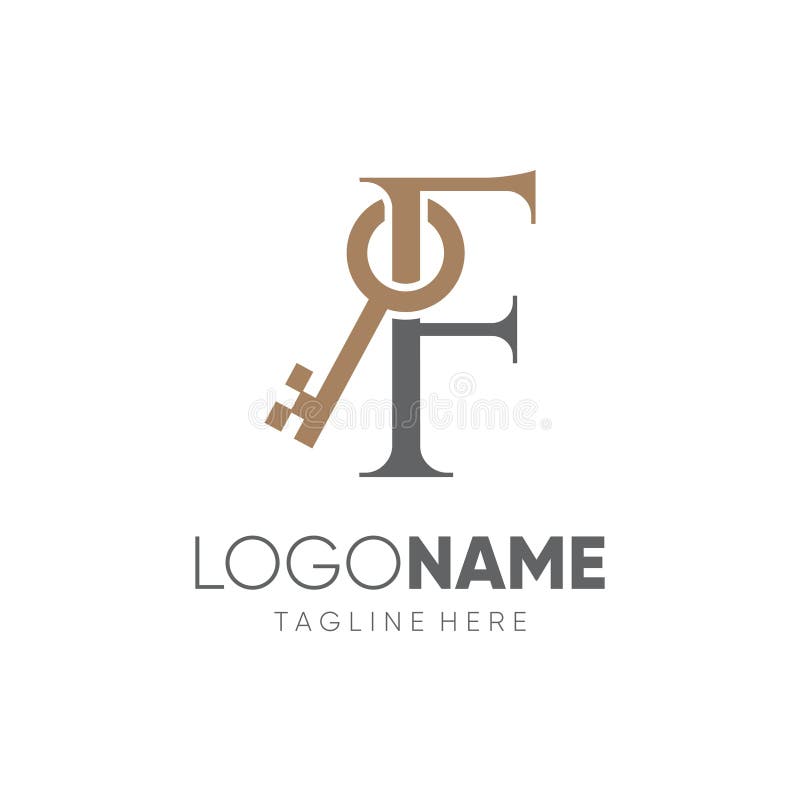 Initial Letter F Key Logo Design Vector Icon Graphic Emblem ...