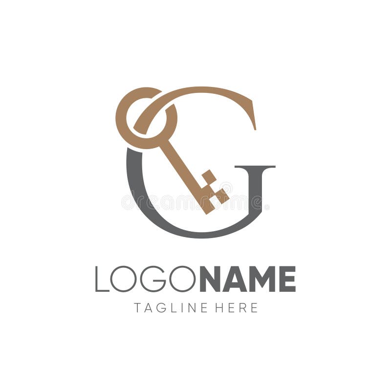 Initial Letter G Key Logo Design Vector Icon Graphic Emblem ...