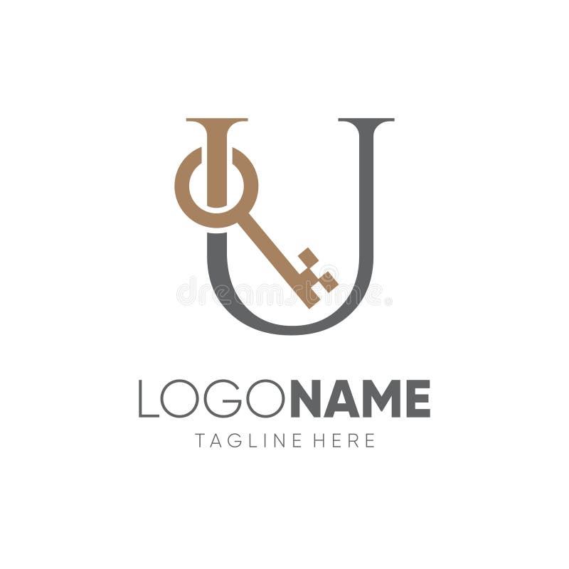 Initial Letter U Key Logo Design Vector Icon Graphic Emblem ...