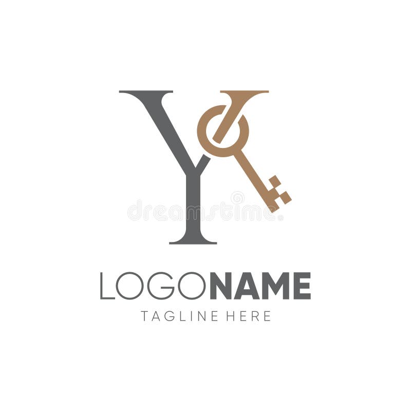 Initial Letter Y Key Logo Design Vector Icon Graphic Emblem ...