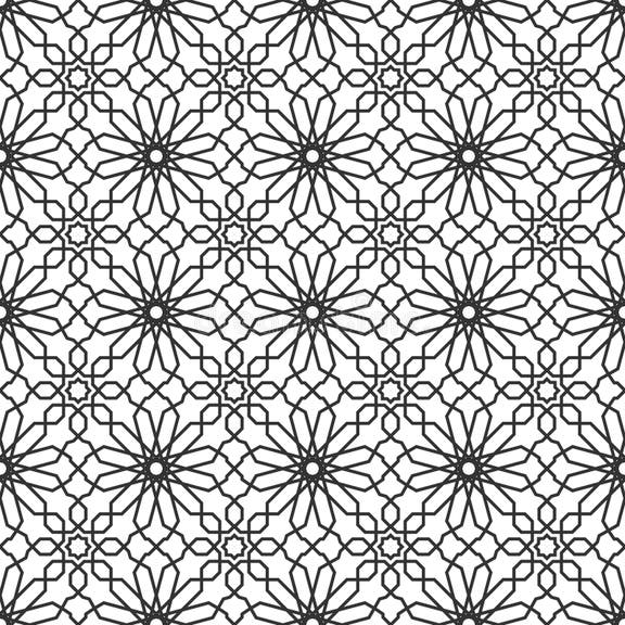 Pattern with Islamic Elements. Intersecting Straight Thick Lines Form ...