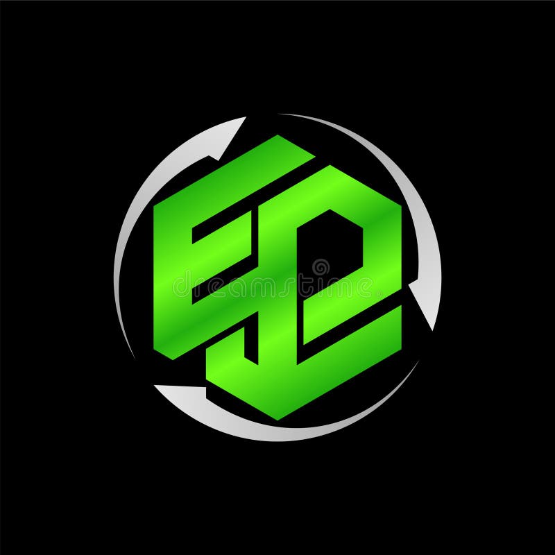Letter EPF or EFP Font Hexagon with Swoosh Arrow. Related To Initial ...