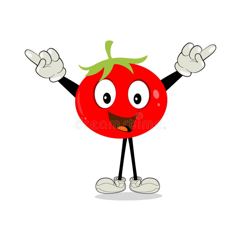 Tomato Character, Cartoon Tomato with Many Expression, Hand and Leg ...
