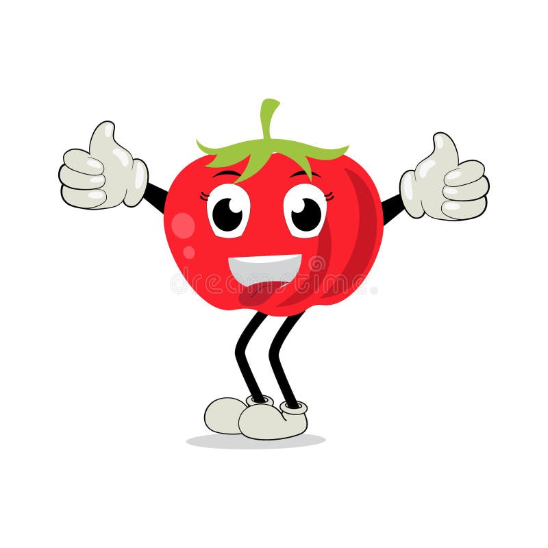 Tomato Character, Cartoon Tomato with Many Expression, Hand and Leg ...