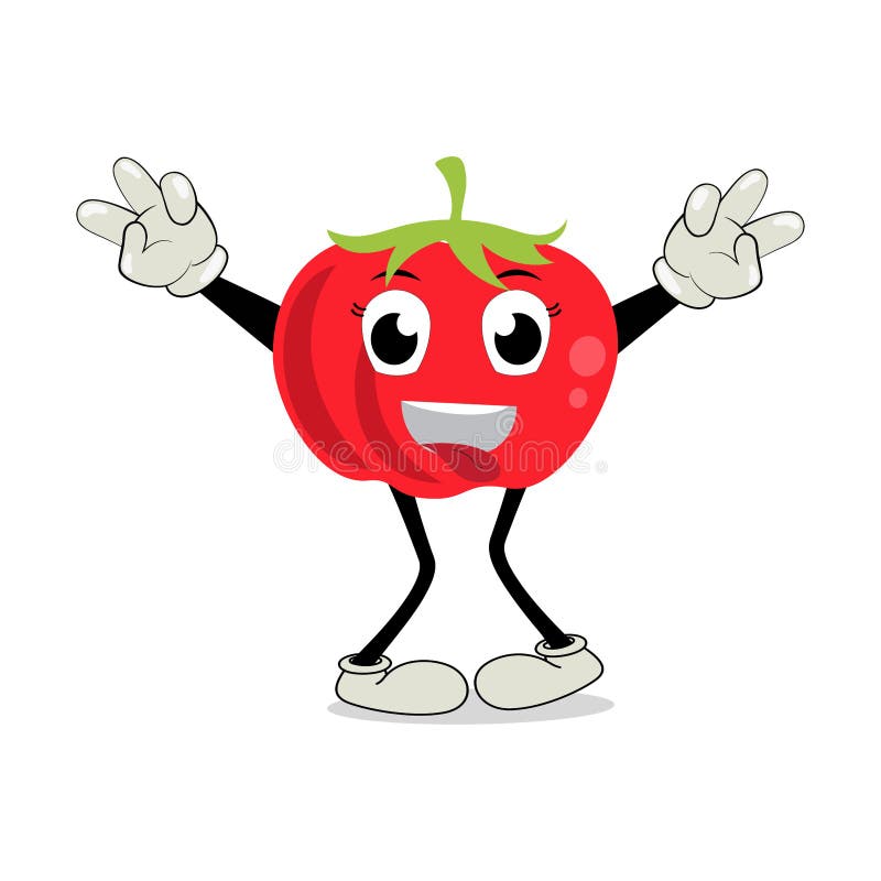 Tomato Character, Cartoon Tomato with Many Expression, Hand and Leg ...