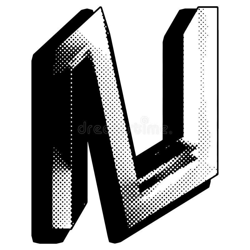 Halftone Style Art Font.Decorative Letter Isolated on White Background ...