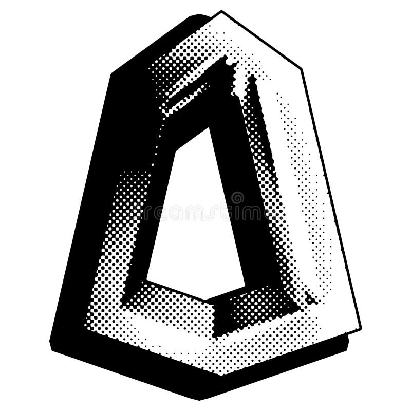 Halftone Style Art Font.Decorative Letter Isolated on White Background ...