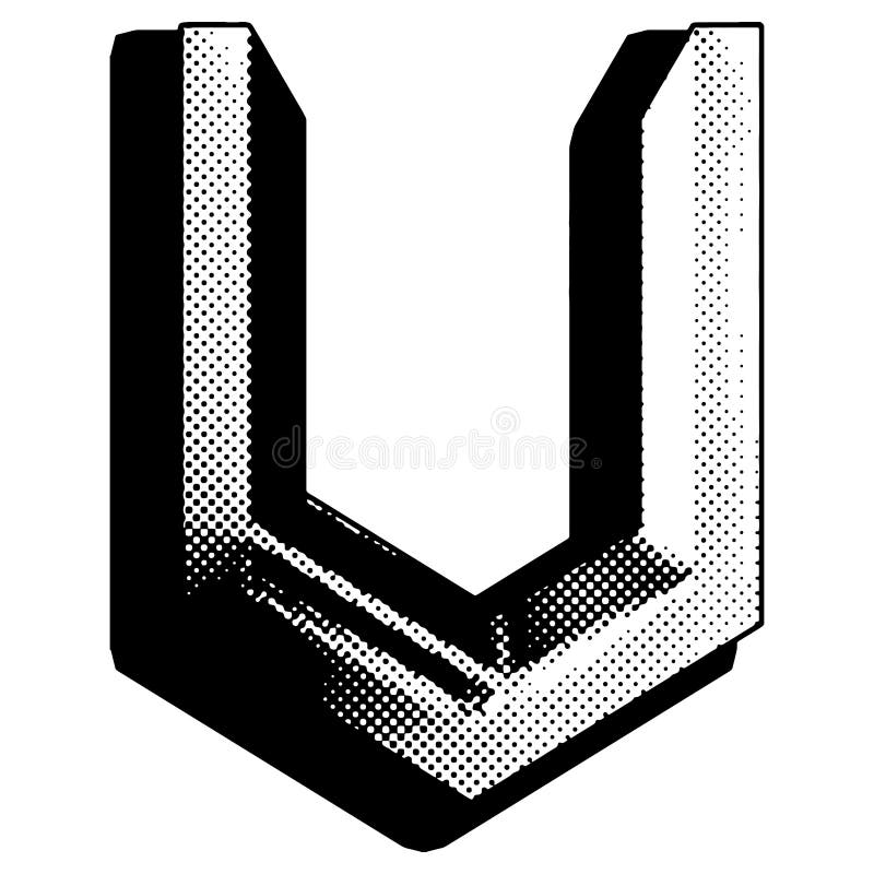 Halftone Style Art Font.Decorative Letter Isolated on White Background ...