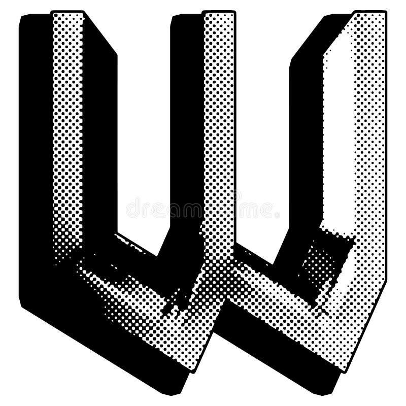 Halftone Style Art Font.Decorative Letter Isolated on White Background ...