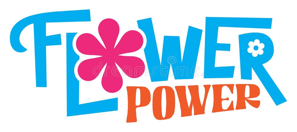 Flower Power Design, 1960s Hippie Graphic, Flower Child Retro ...