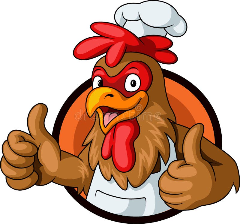 Cute Rooster Chef Giving Thumb Up Stock Vector - Illustration of bird ...