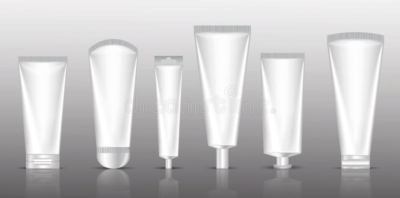 Realistic Cosmetic Blank Tube Healthcare Isolated. 3d Illustrator ...