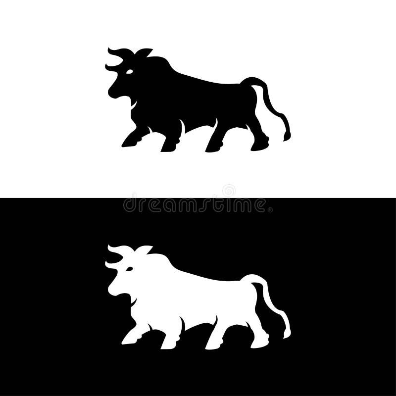 Bull animal logo design stock illustration. Illustration of logotype ...