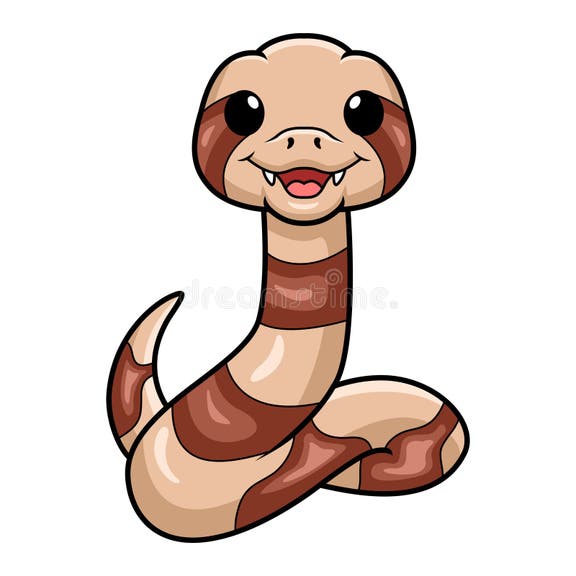 Cute Happy Copperhead Snake Cartoon Stock Vector - Illustration of ...