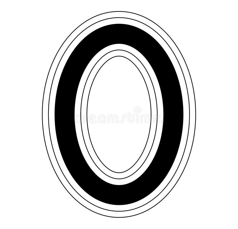 Simple Decorative Letter with Outline.Vector Custom Font. Stock ...