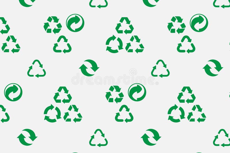 Recycling Pattern. Endless Background. Seamless Stock Vector ...