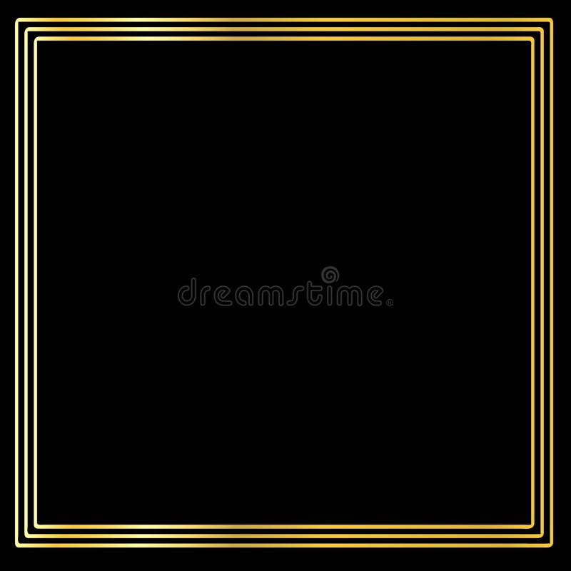 Golden Frame Border Eps Vector Print Stock Vector - Illustration of ...