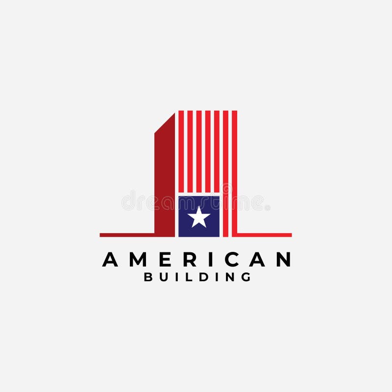 American Building Logo Design Stock Vector - Illustration of apartment ...