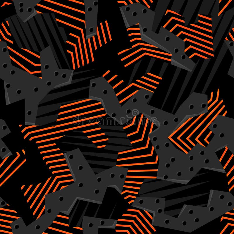 Fashionable Geometric Camouflage Pattern. Seamless Texture. Military or ...