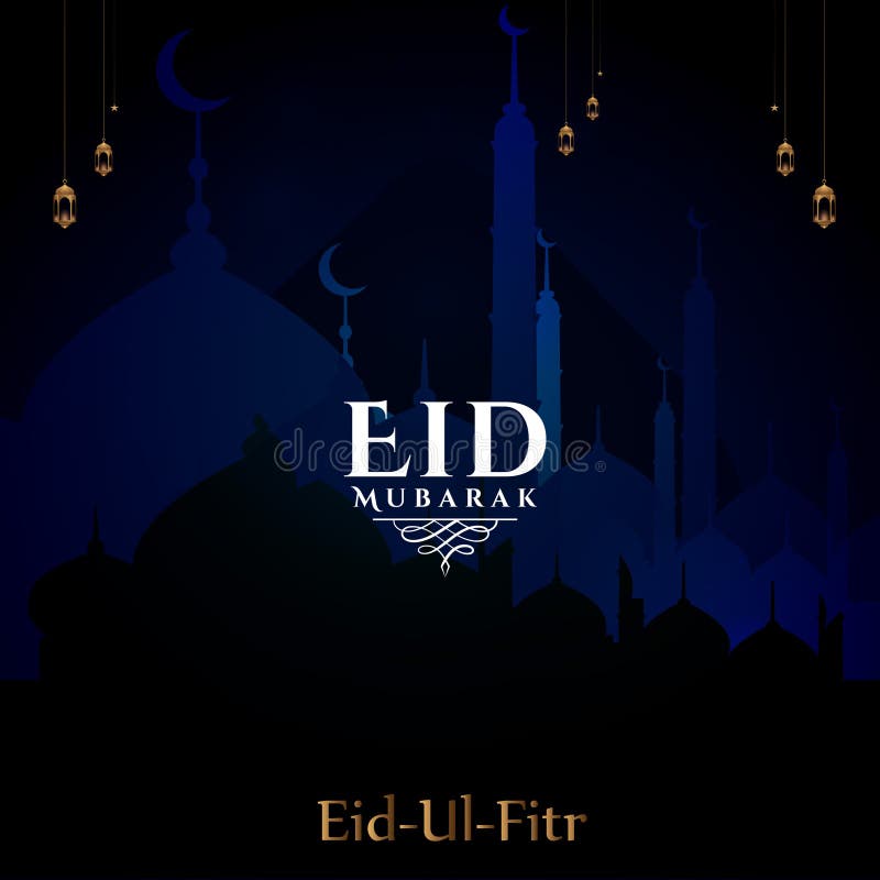 Eid Mubarak, Beautiful Ramadan Kareem Greeting Card Design. Islamic ...